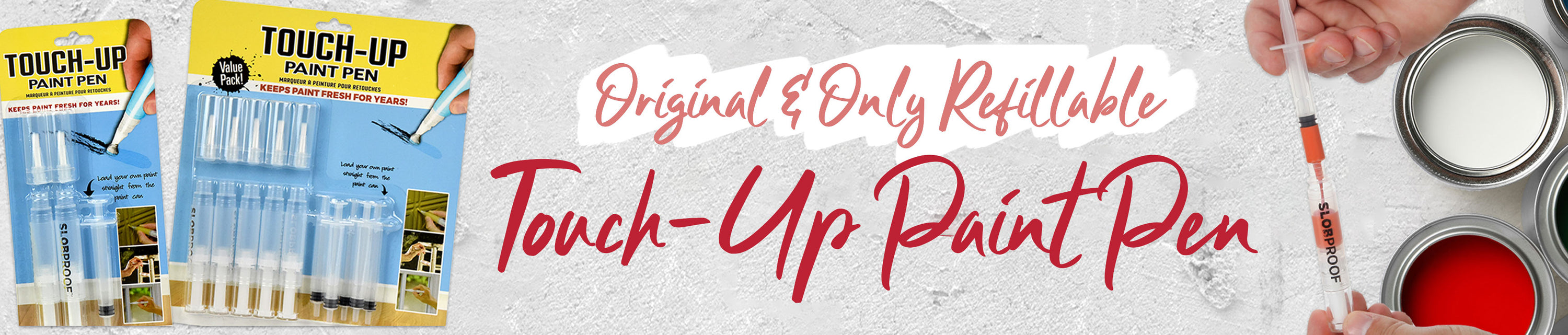 Slobproof™ - The Original & Only Refillable Touch-Up Paint Pen